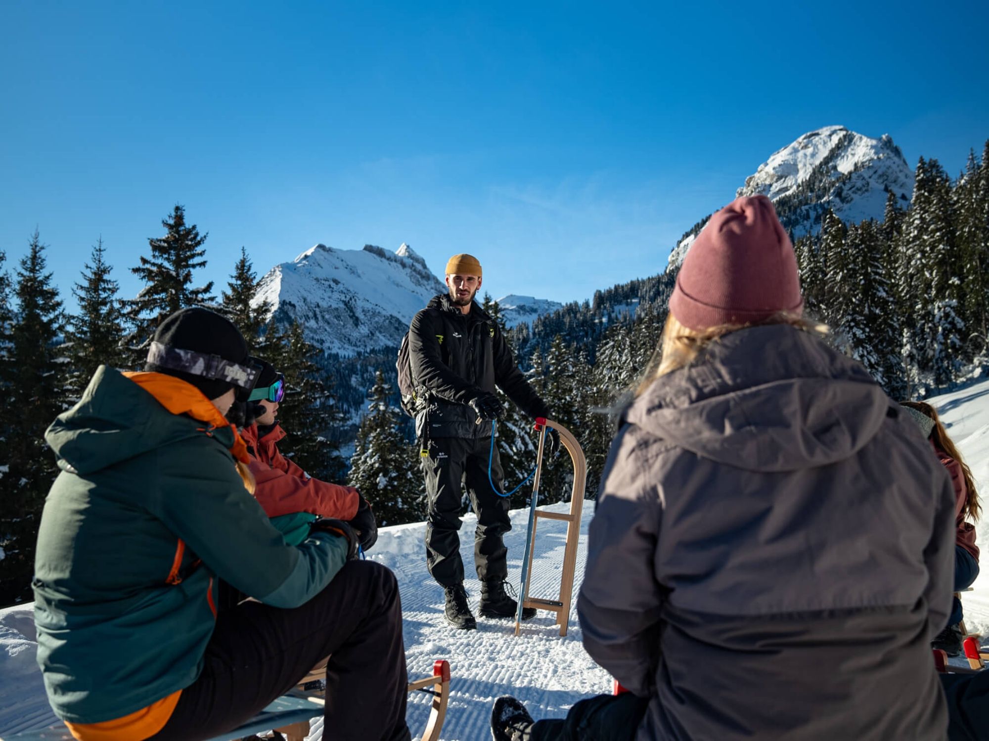 Guided sledging tour from Interlaken