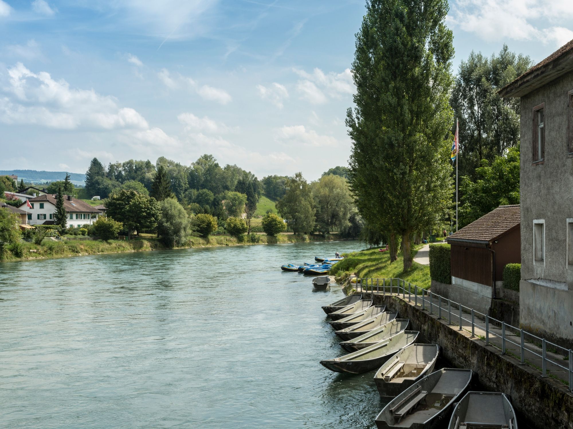 Tur separuh hari dengan bot getah Reuss dari Mellingen hingga Gebenstorf