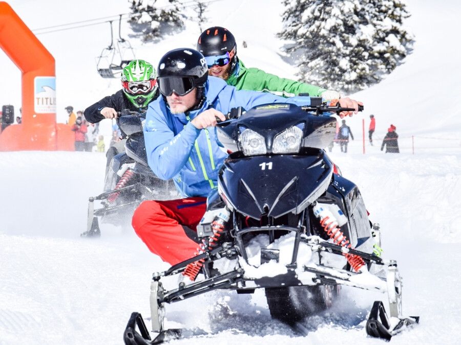 Snowmobile, Moonbike, and Bobsleigh riding in the SnowXpark Engelberg ...