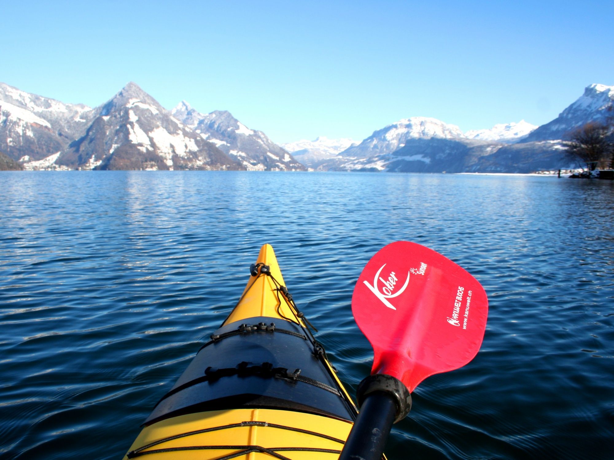 Winter Kayak Trip Lake Lucerne