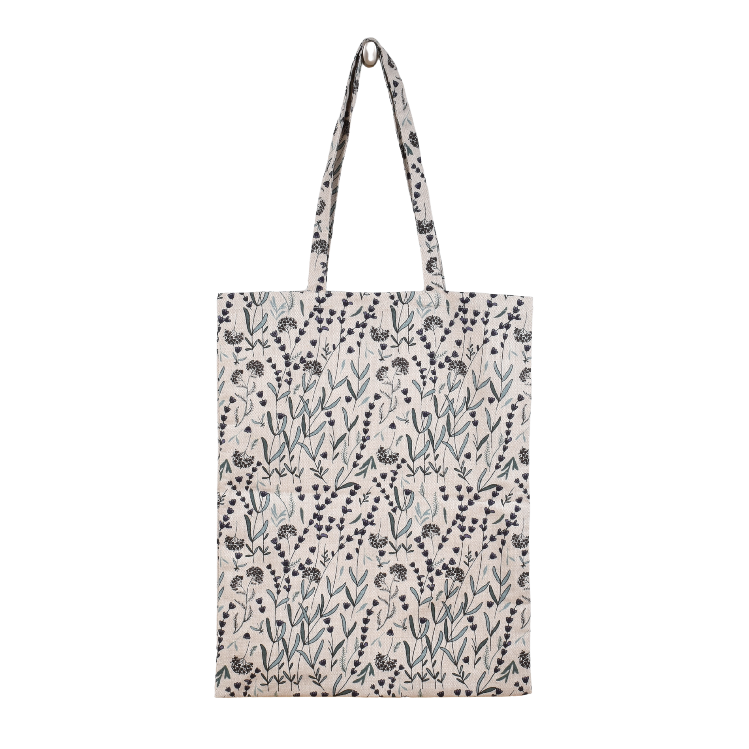 Linen shopping bag Lavender with longer handle | Linen By Linas