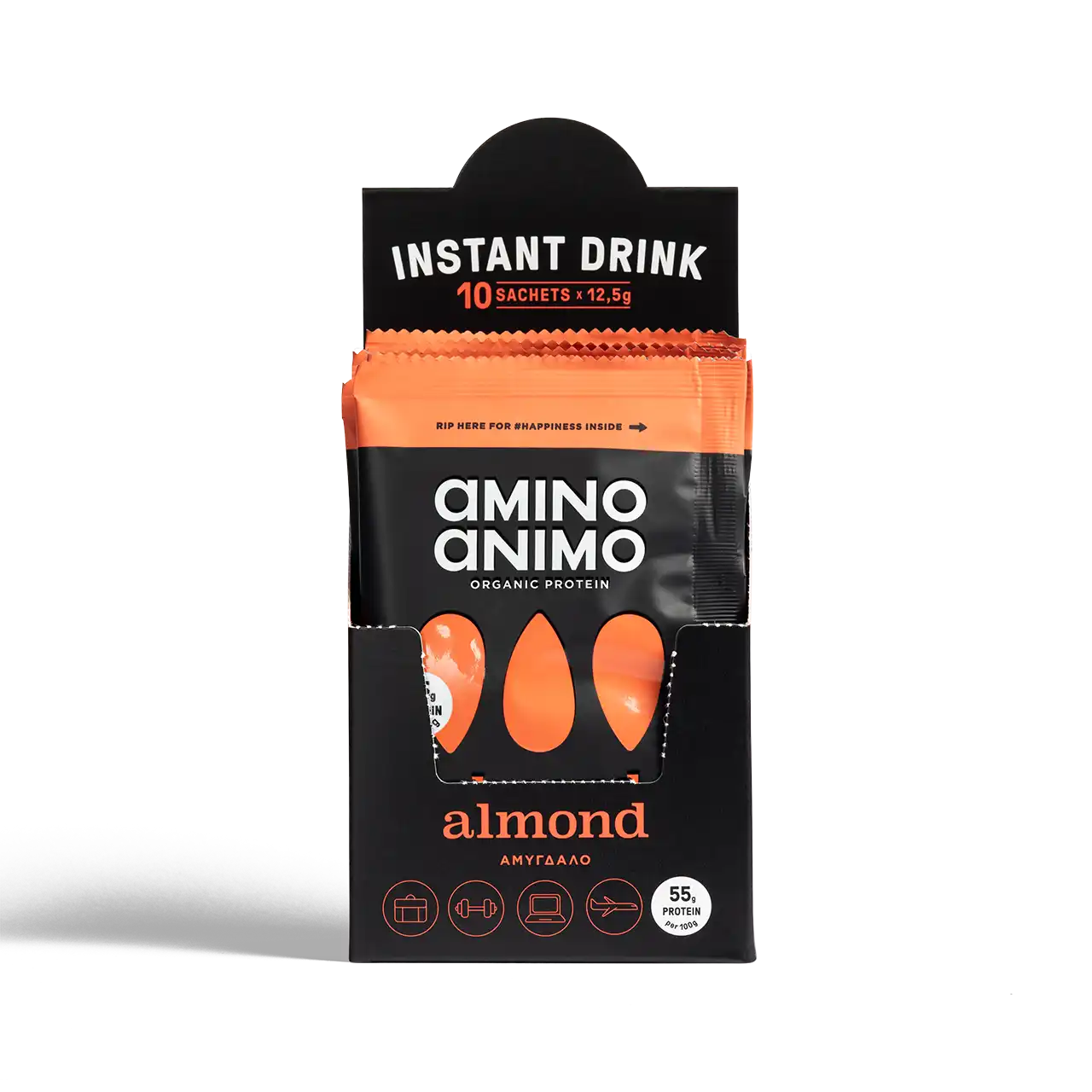 AMINO ANIMO | Vegan Protein Shop | Almond Protein Travel Pack