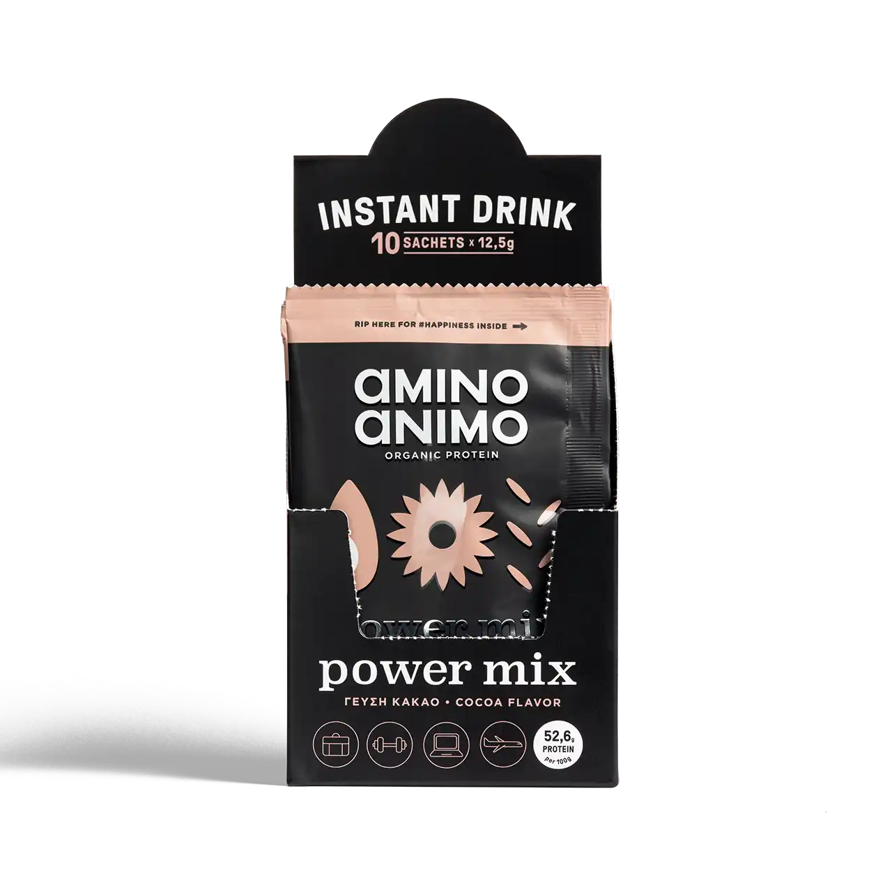 AMINO ANIMO | Vegan Protein Shop | Travel Pack Protein Power Mix Cocoa